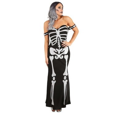 UnderWraps Women's Skeleton Bones X-Ray Jumpsuit Costume Large 12-14 ...