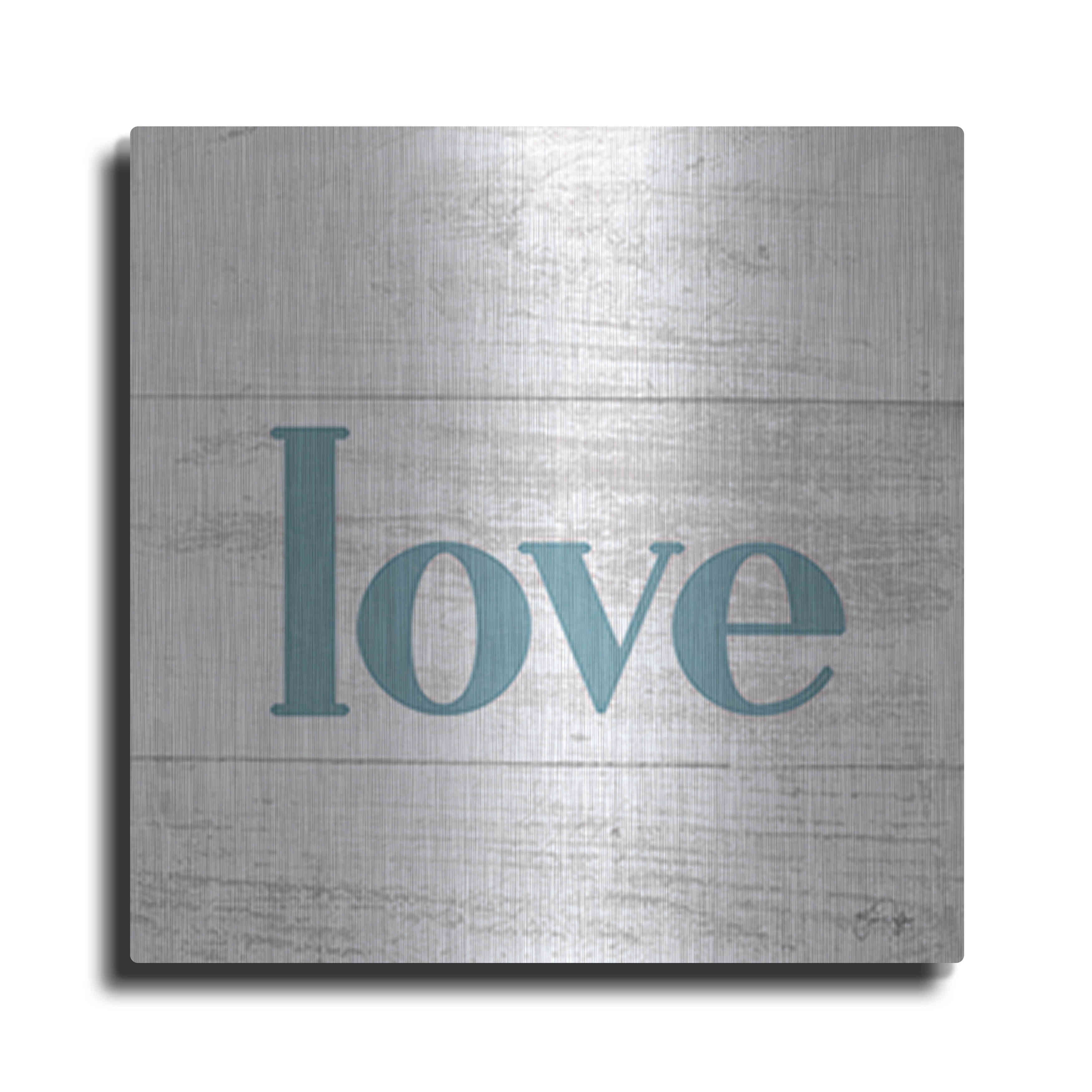 Luxe Metal Art 'Love' by Yass Naffas Designs, Metal Wall Art, 12"x12 ...