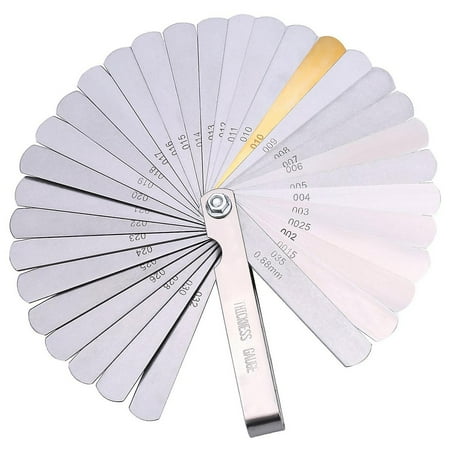 HEIBIN Feeler Gauge - 32 Blade Stainless Steel Feeler Gauge Set | Size ...