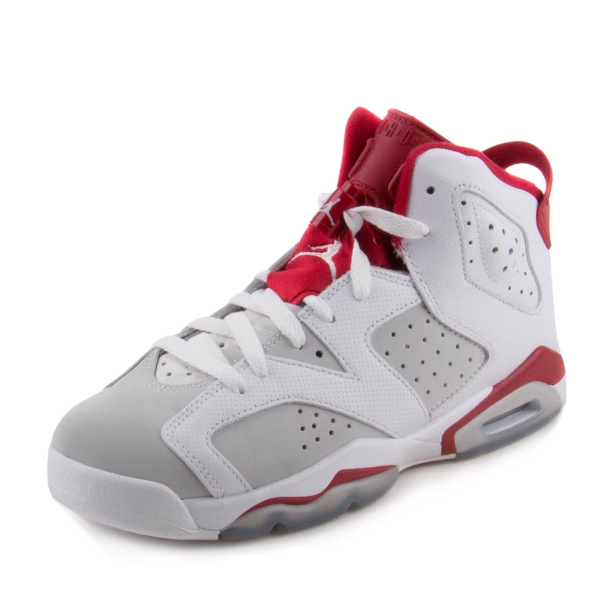 Nike Mens Air Jordan 6 Retro BG White/Gym Red 384665-113 - Walmart.com