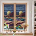 Abstract Colored Mountain Moon Window Privacy Film, Rainbow Film ...