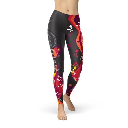 Women Music Leggings Long Pants Tights Casual Yoga Leggings | Walmart ...
