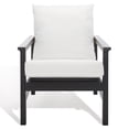 Safavieh Couture Emmalee Modern Cord Back Arm Chair, Black/Natural ...