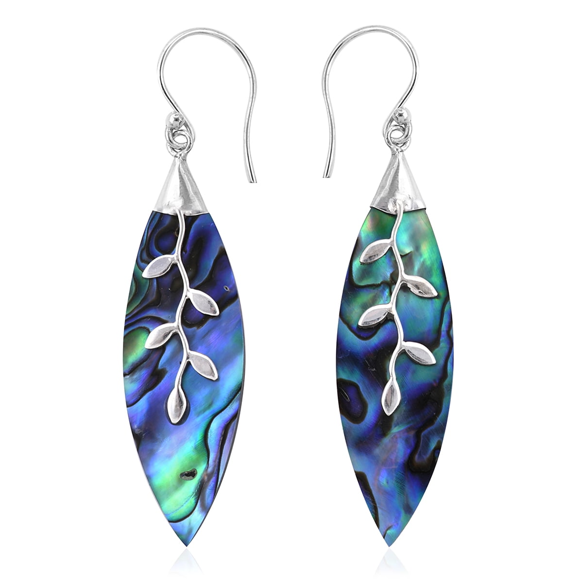 Shop Lc Abalone Shell 925 Sterling Silver Dangle Drop Earrings For