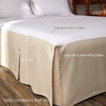 French Linen Bed Skirt Split Corner with Button 14-Inch Tailored Drop ...