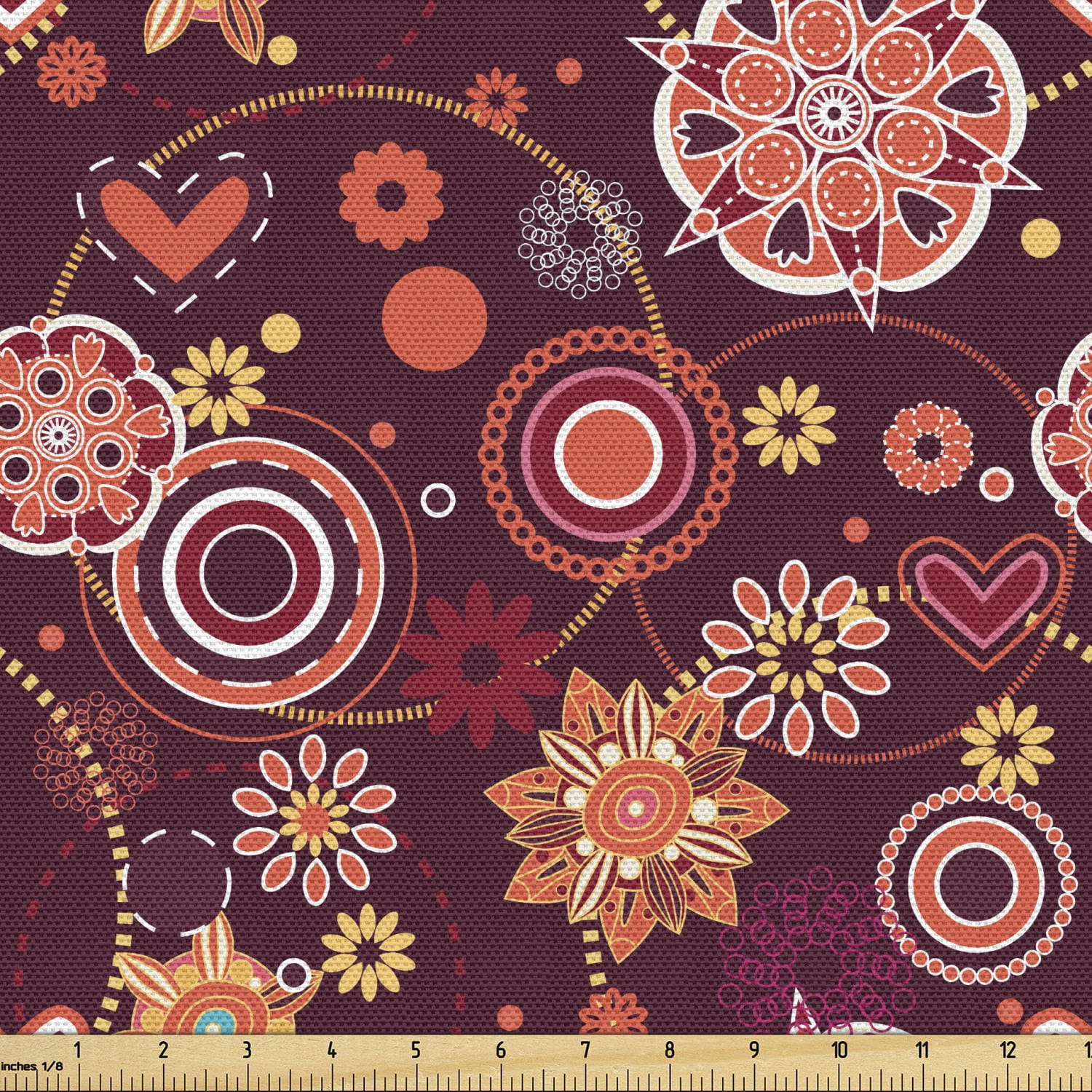 Maroon Flower Pattern
