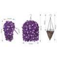 Artificial Pansy Flowers Mix Purple 4Pcs with Basket for Outdoor Front ...