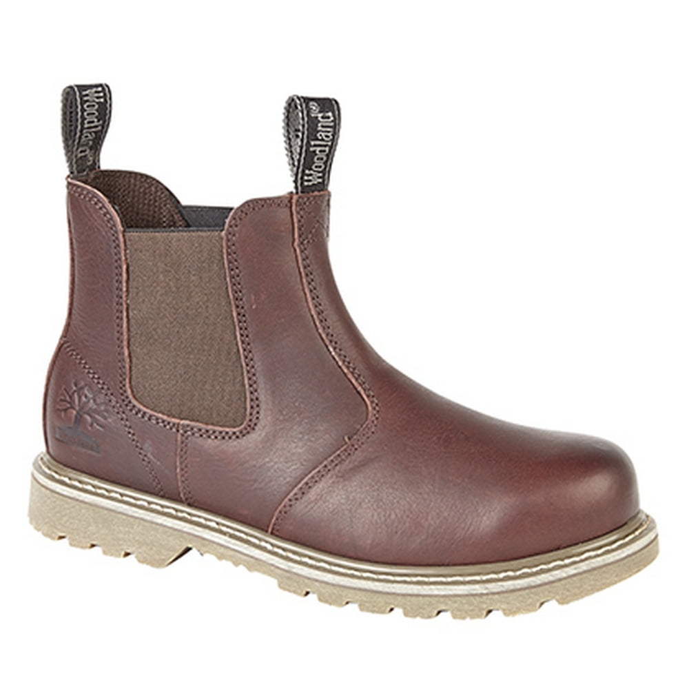 Woodland Mens Tumbled Leather Gusset Chelsea Boots - Walmart.com