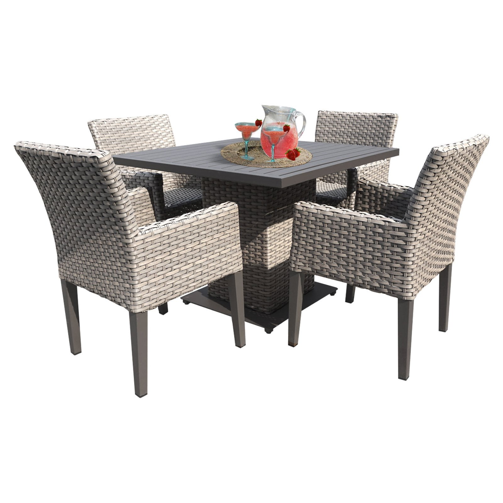 Monterey Wicker 5 Piece Patio Dining Set - Walmart.com