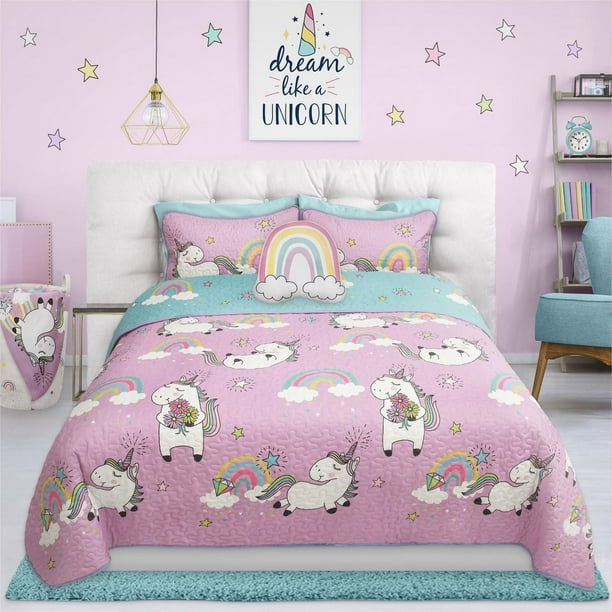Safdie & Co. Quilt 3PC Set DQ Unicorn - Walmart.ca