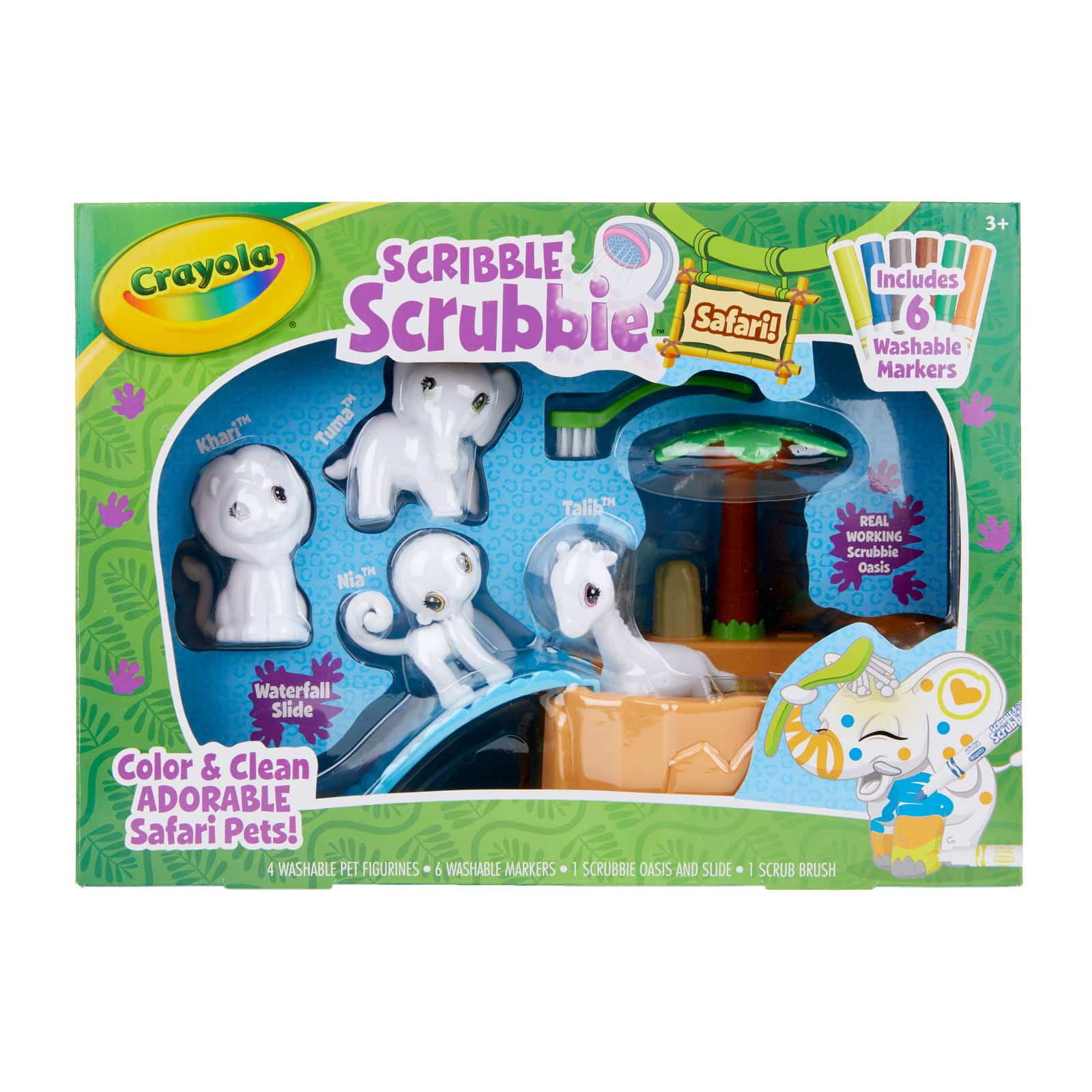 Crayola Scribble Scrubbie Safari Tub Coloring Toy Set, 12 Pcs, Back to ...
