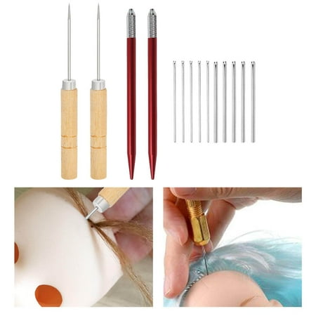 ziyahi Doll Hair Rooting Tool Reborn Hair Holder with Needles ...