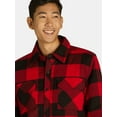 George Men's & Big Men's Fleece Lined Flannel Shirt Jacket, Sizes S-3XL ...