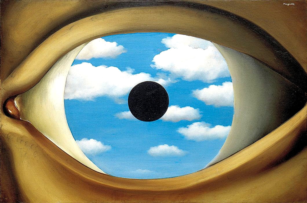 Modern 'The False Mirror' Canvas Art by Rene Magritte, Framed ...