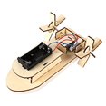 DIY Wooden 3D Electric Ship Model Puzzle Science Experiment Educational ...