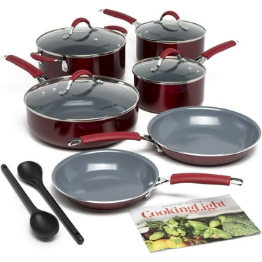 Mainstays Ceramic Nonstick 12 Piece Cookware Set, Teal Ombre - Walmart.com