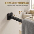 26 Inch Matte Black 304 Stainless Steel Towel Bar with Square Base ...