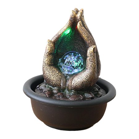 Tabletop Water Fountain Ornament, with Rolling Ball, Waterfall Indoor ...