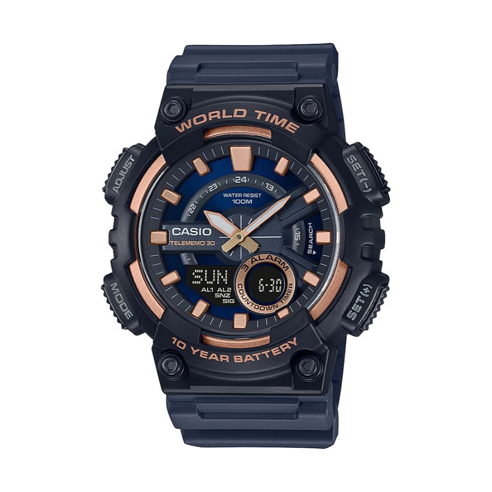 Casio - Casio Men's Sport World Time Combination Watch - Walmart.com ...