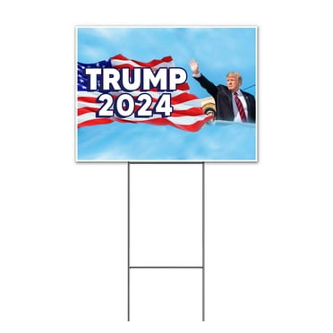 President Donald Trump Big Head Yard Sign, 19" x 14" - Walmart.com