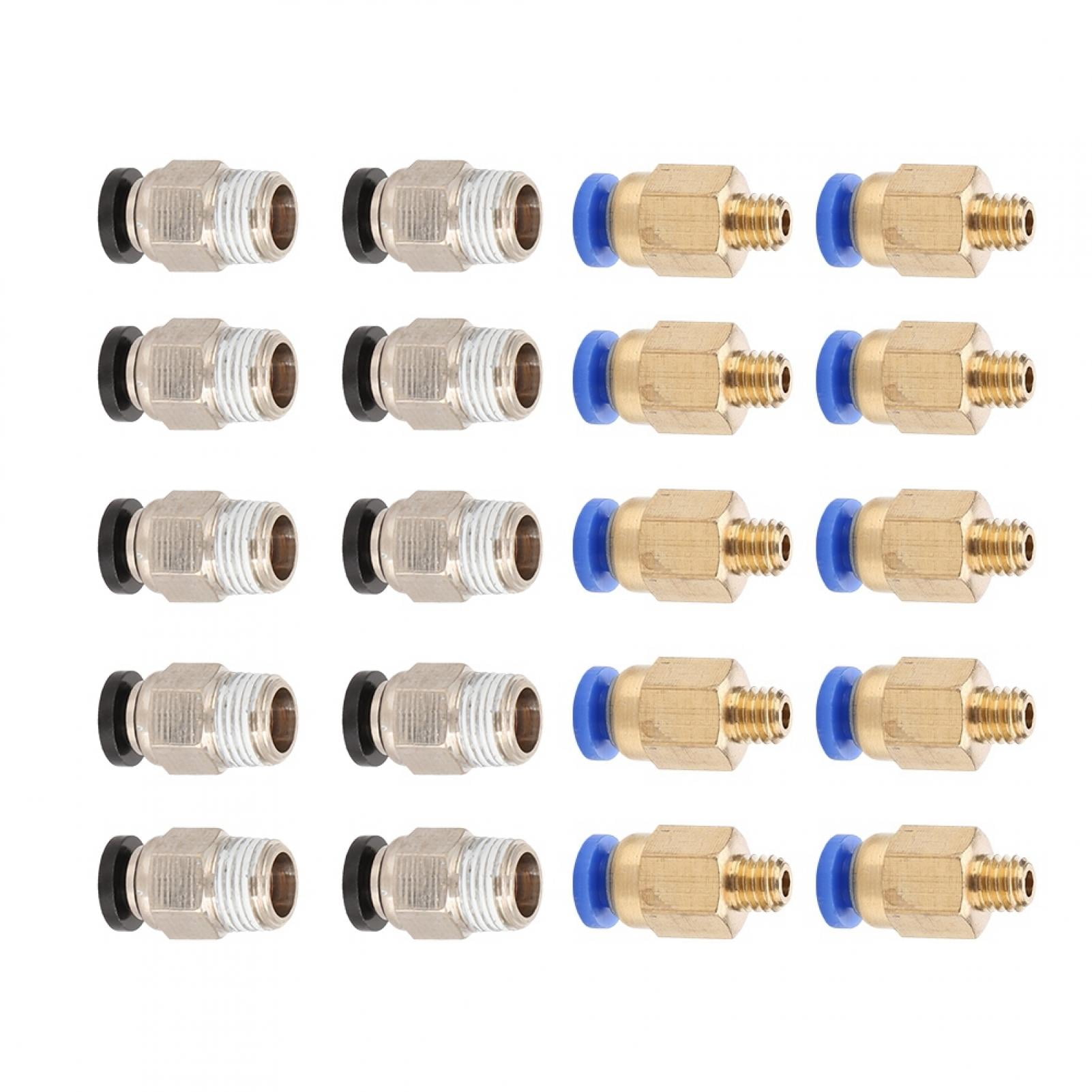 Conector rápido neumático, 20 piezas PC4 M10 conector neumático recto ...