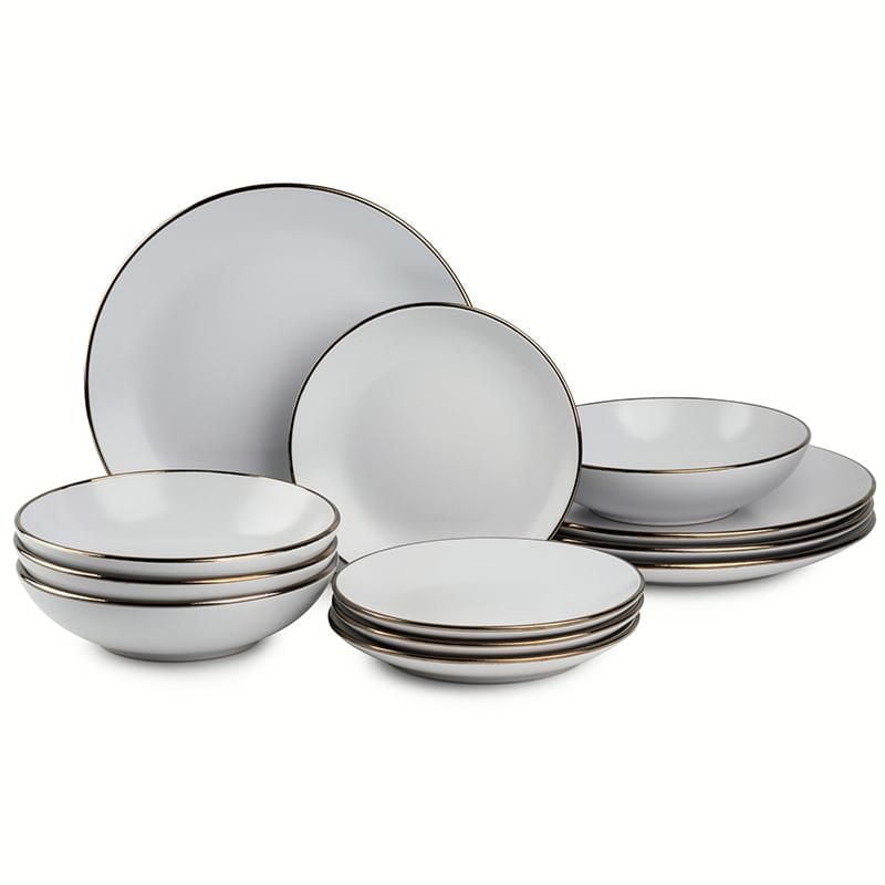 Thyme & Table 12 Piece Aria Dinnerware Set, Service for 4, Dinnerware ...
