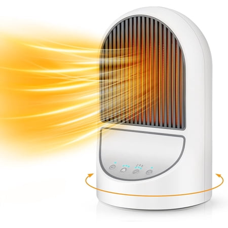 Mini Energy Saving Fan Heater, 1200W Ceramic Fan Heater with Adjustable ...