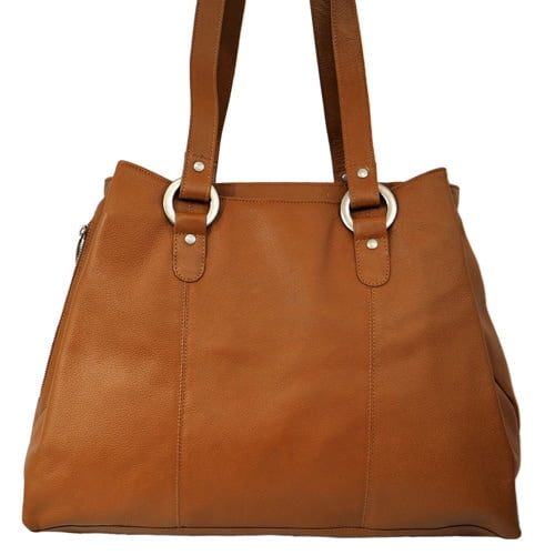 THREE COMPARTMENT LEATHER TOTE - Walmart.com