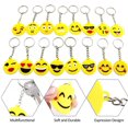 64 Pack Mini Emoticon Keychain Plush(16 expressions), Cute Keychain ...
