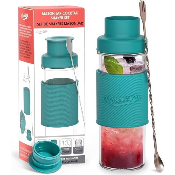 Home Brew Ohio Barware Stainless Steel Cocktail Shaker 750ml (Set of 5 ...