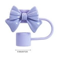 Opvise Silicone Bow-Tie Straw Cap for Stanley Tumblers Reusable Straw ...