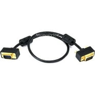 C&E SVGA Extension Cable with Ferrites, Black, HD15 Male to HD15 Female ...