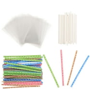 Setterstix Paper Sucker Sticks Lollipop Cake Pop Sticks 100, 4" x 1/8 ...