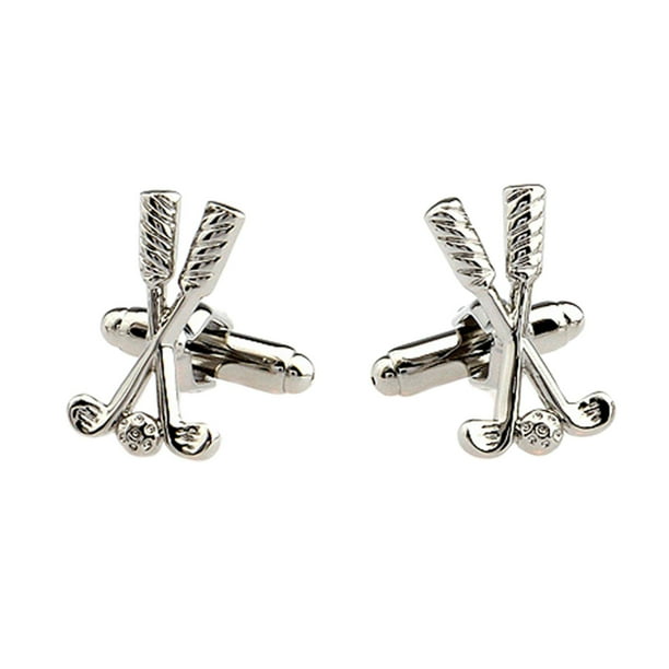 kusrkot 1 Pair 3D Golf club Cufflinks, Classic Simple Formal Cuff ...