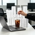BPPEG [100 Sets 16Oz] Clear Plastic Cups with Lids and Straws ...