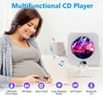 Portable CD Player with Bluetooth Speaker Wall Mountable CD Music Player with Remote Control ...
