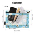 2 Pieces Pencil Bag Binder Pouches 3-Ring Page Turning Folder Pencil ...