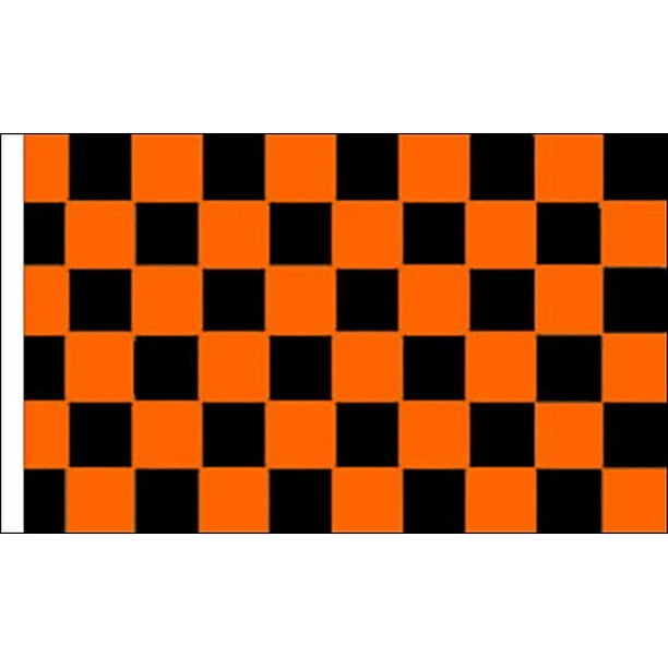 QIFEIHA Black/Orange Checkered Flag 3x5 Feet Banner Flag - Walmart.ca