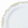 Ornate Disposable Plastic Plates 7In Gold Trim Elegant Party Tableware ...