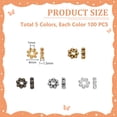500Pcs 5 Colors Tibetan Style Beads Flower Mixed Color 4x1~1.5mm Hole ...