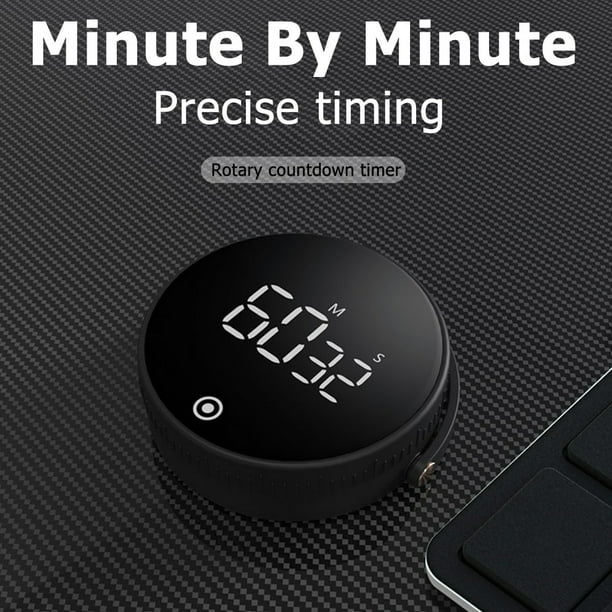 POINTERTECK Digital Kitchen Timer Rotation Countup Countdown Timer with ...