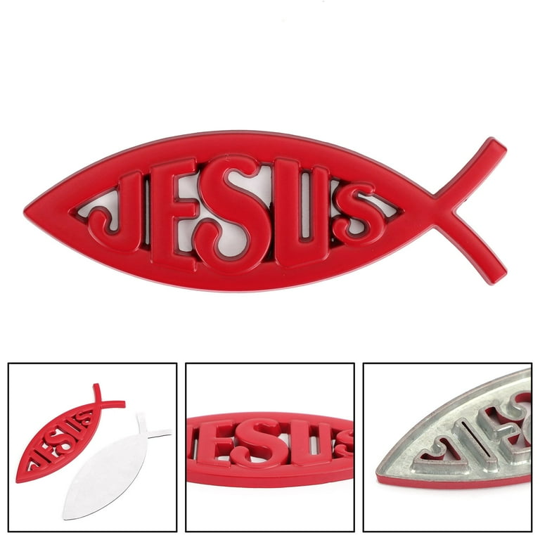 Red Christian Fish Symbol