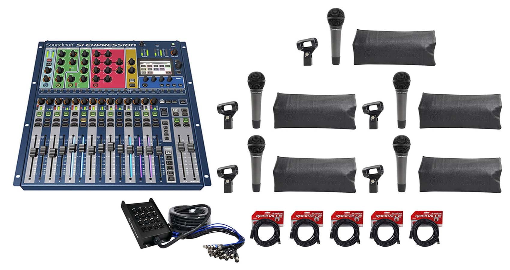 Soundcraft Si Expression 1 DSP Digital Mixer+5) Audio Technica Mics ...