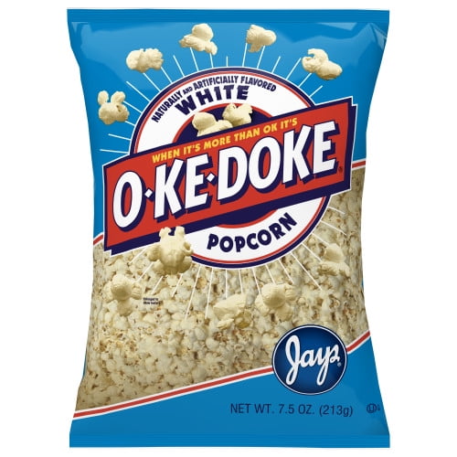 O-Ke-Doke Popcorn, White Popcorn, 7.5 Oz Bag - Walmart.com - Walmart.com