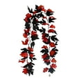 5.7ft Black Maple Leaf Garland,Spring Leave Vines Artificial Hanging ...