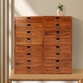 16-Drawer Wooden Storage Box, Literature Organizer 4Pcs 4-Slot Wooden ...