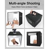 DUCLUS 16x16in Portable Photo Studio Light Box with 160 LED Lights and ...