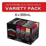 Jack Daniel's & Coca-Cola Canned Cocktails Variety Pack, 6-pack, 12 fl ...