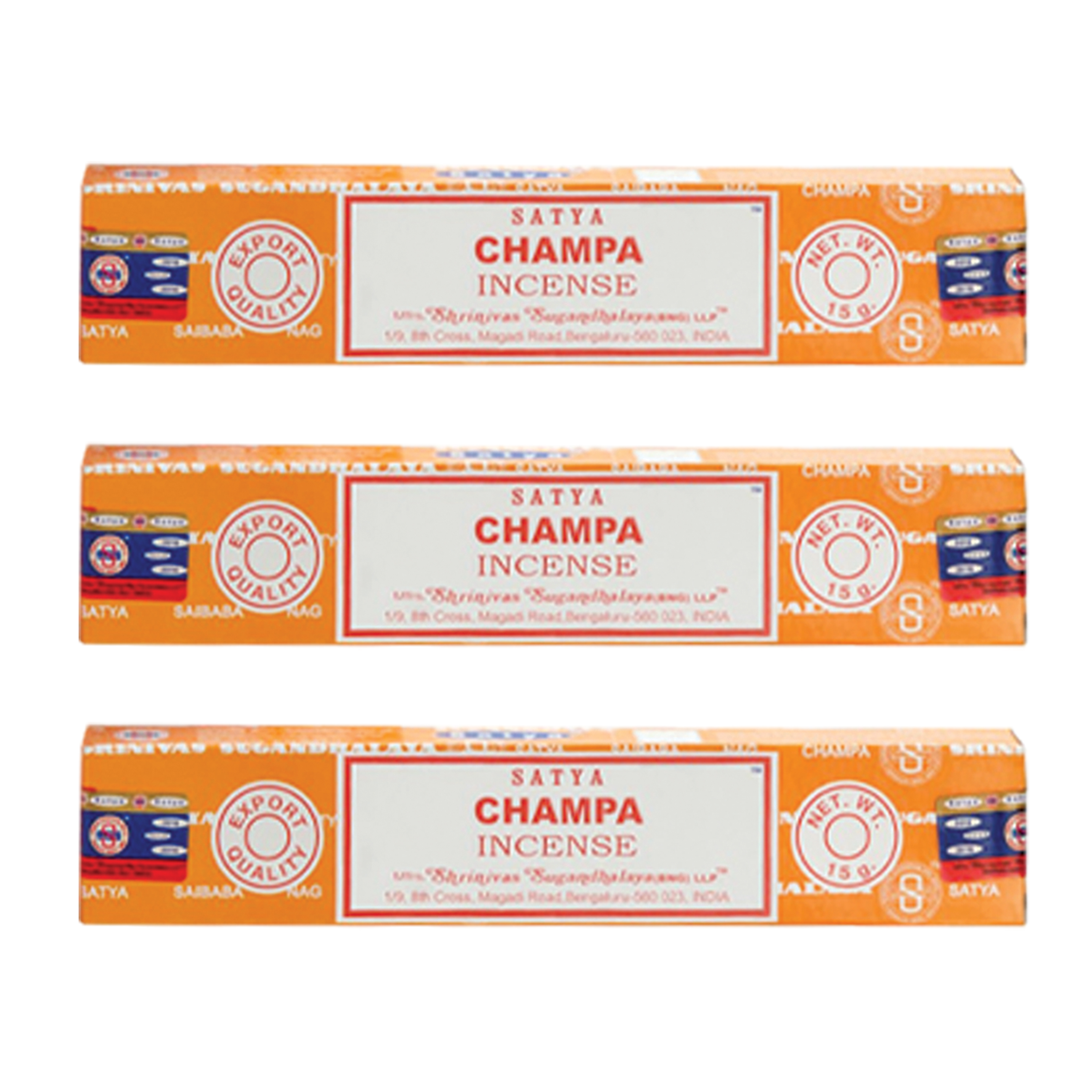 Satya 3 Pack of Nag Champa Incense Sticks Original Sai Baba | Hand ...