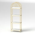 JRHRXXY 4-Tier Bookshelf,Arched Bookcase,Open Storage Rack,for Home ...